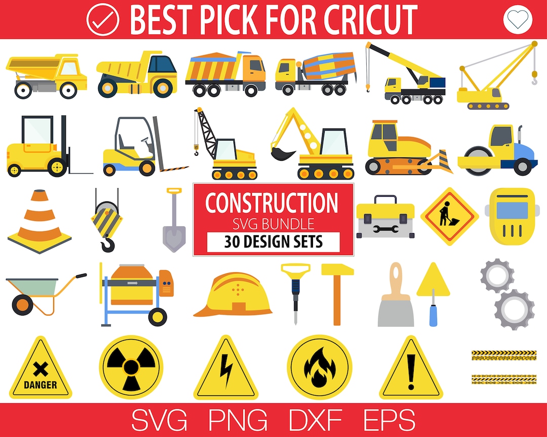 Construction SVG, Trucks Svg, Excavator Svg, Construction Bundle Svg ...