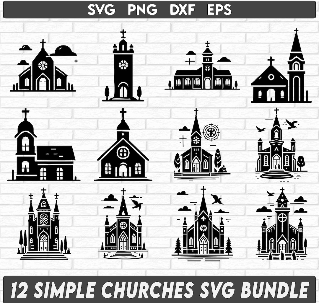 Church SVG, Church Cricut, Church Silhouette, Church Cut File ...