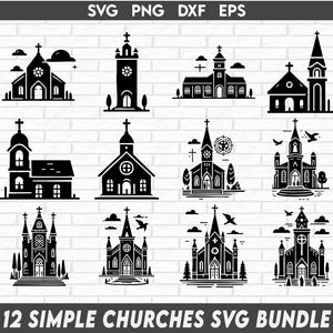 Church SVG, Church Cricut, Church Silhouette, Church Cut File ...