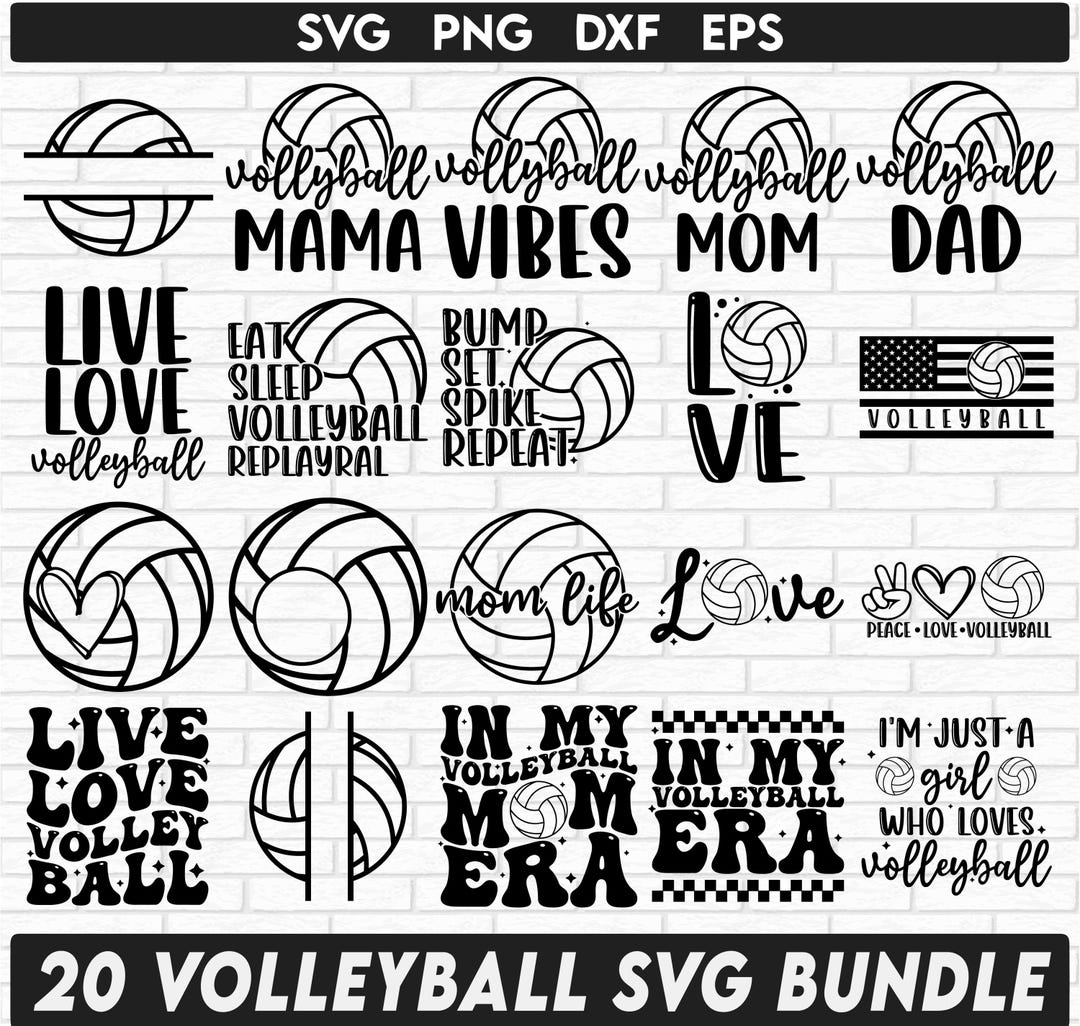 Volleyball Svg Bundle, Volleyball Mom Svg, Volleyball Split Monogram ...