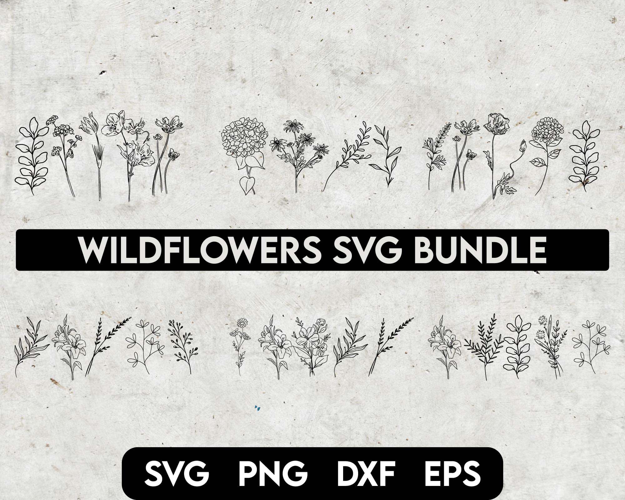 Wildflower SVG Bundle Wildflower Vector Wildflower - Etsy