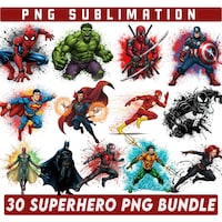 Super Heroes Png Bundle, Super Heroes Set, Super Hero Clipart Set, Hero ...