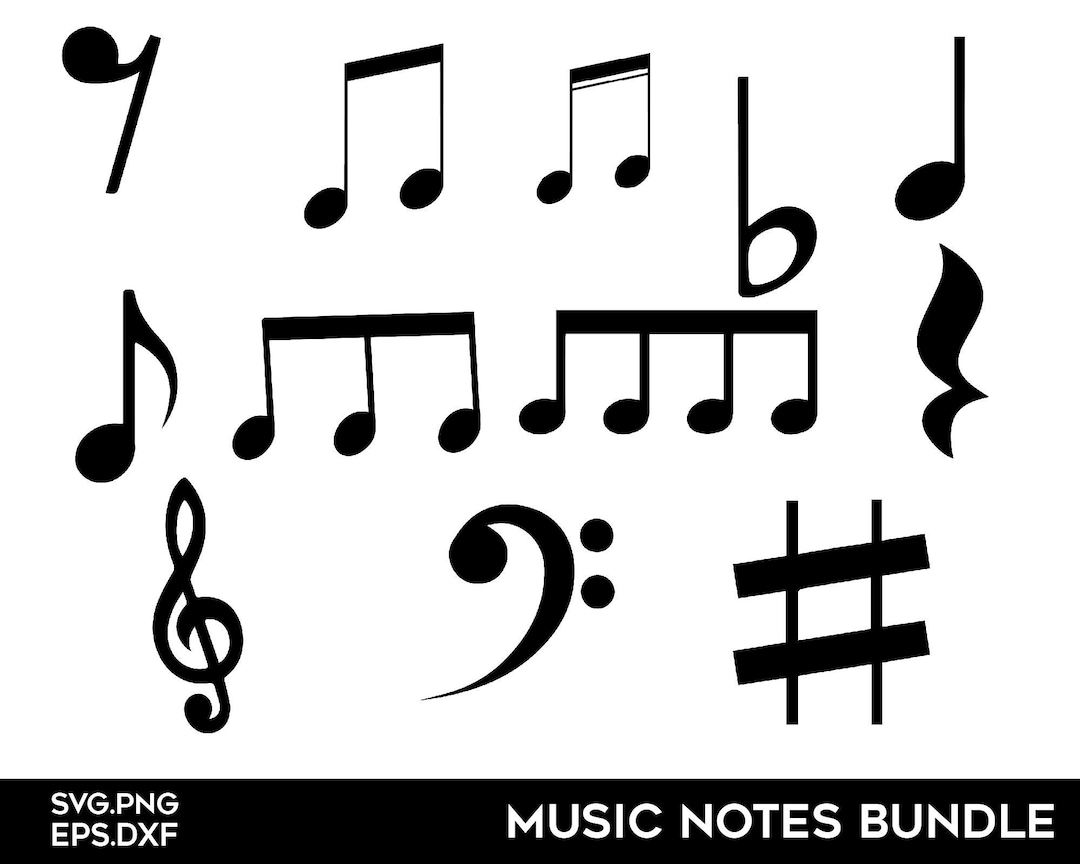 Music Notes SVG, Music Note SVG Bundle, Music Notes Clipart, Music ...