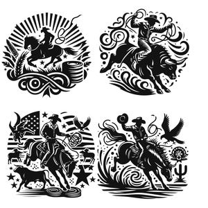 Rodeo SVG Bundle, Rodeo dxf, Rodeo png, Rodeo Vektor, Rodeo Clipart ...