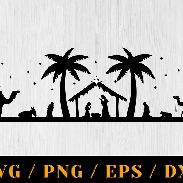 Nativity Scene Svg - Etsy