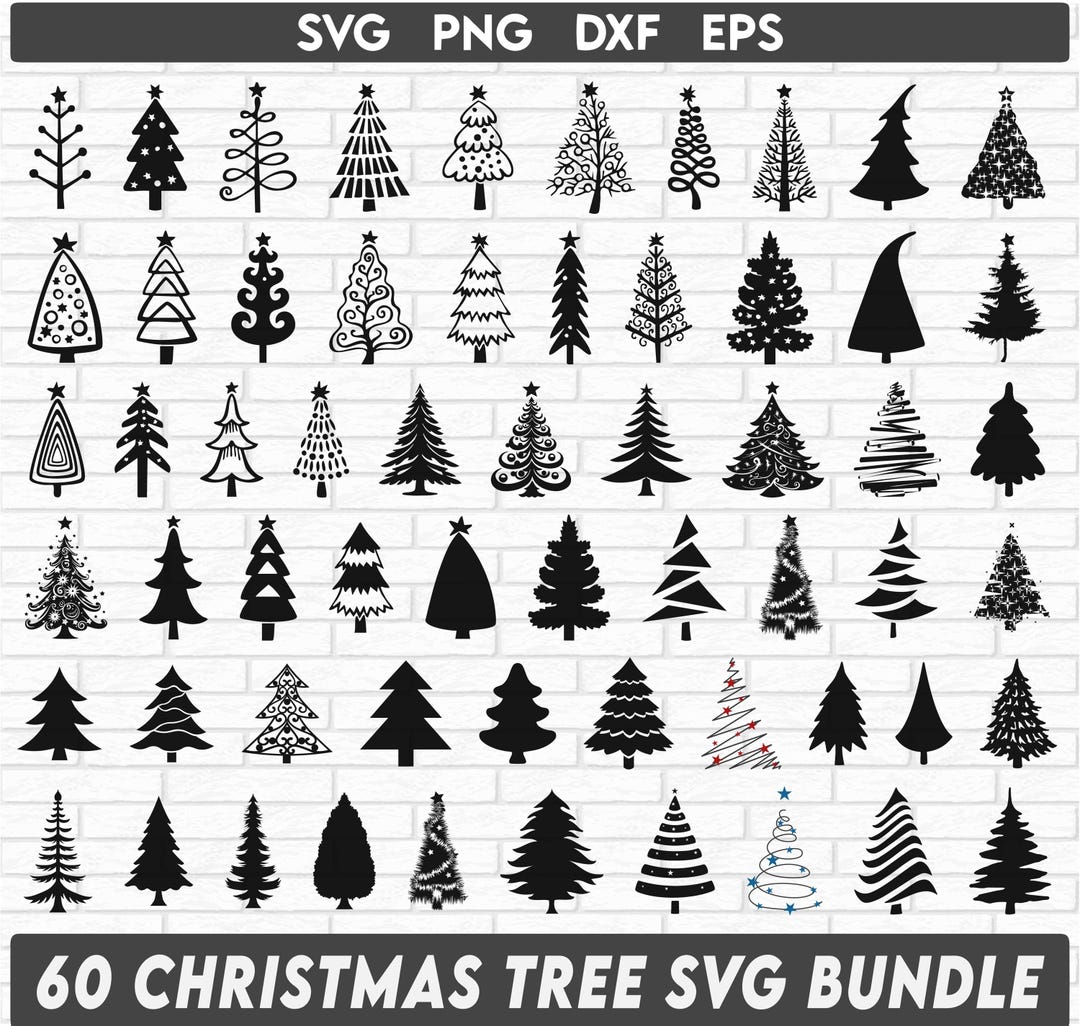 Christmas Tree Svg Bundle, Christmas Svg, Christmas Tree Clipart ...