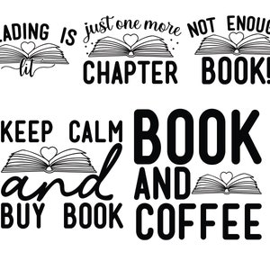 Reading SVG Bundle, Book Lovers Svg, Librarian Svg, Book Quotes Svg ...