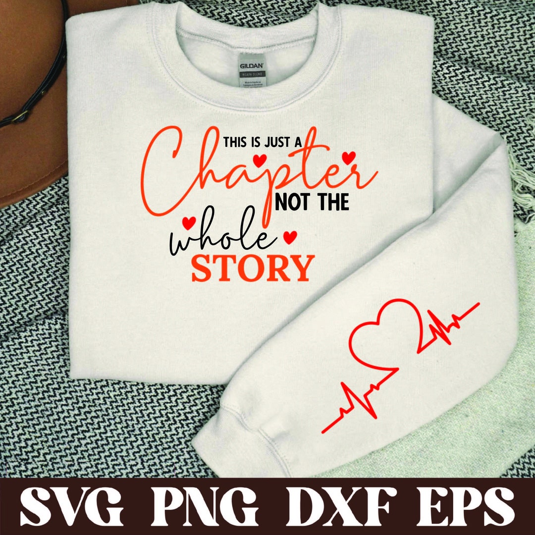This is Just a Chapter SVG PNG, Boho Inspirational Sleeve Quote Shirt ...