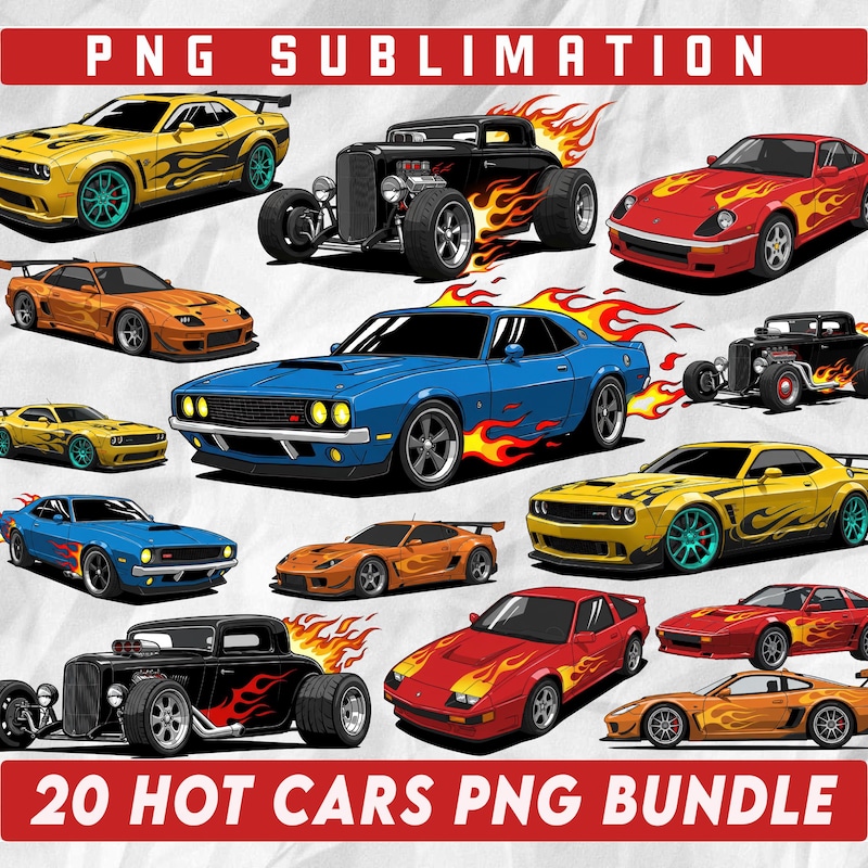 Cartooned Sports Car Png - Etsy