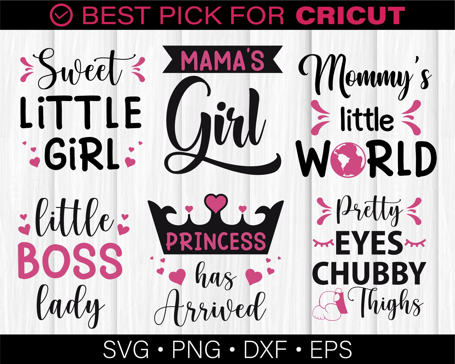 Baby Girl SVG Bundle Newborn Svg Girl Mom Svg Little - Etsy