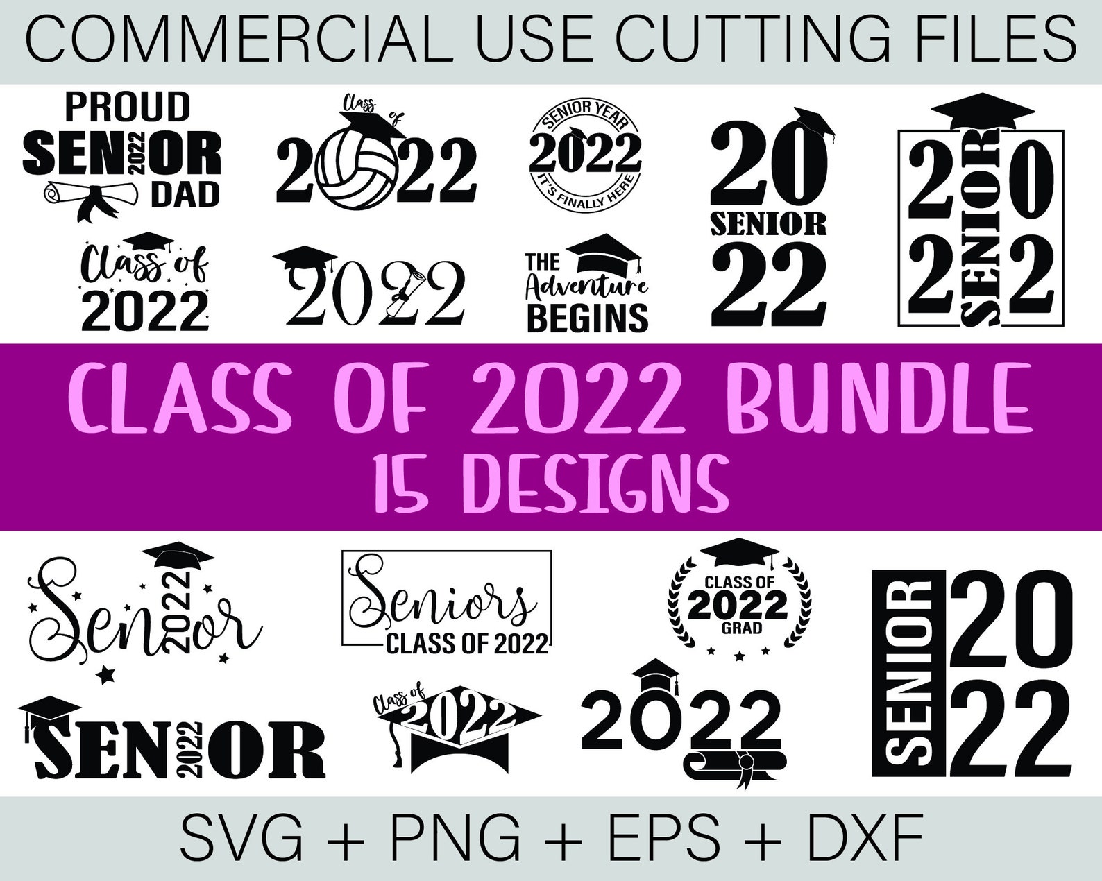 Class of 2022 Svg Bundle Senior 2022 Svg 2022 Graduation - Etsy