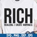 Rich Svg, Happiness Svg, Manifest Svg, Manifestation Svg, Mantra Svg ...