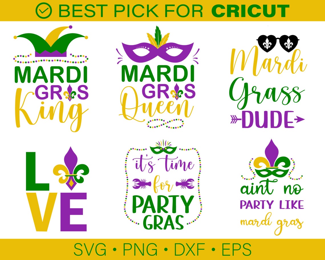 Mardi Gras SVG Bundle Fat Tuesday Svg Carnival Svg Funny | Etsy