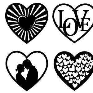 Hearts Valentine's Day Svg Bundle, Valentine's Day Laser Cut File ...