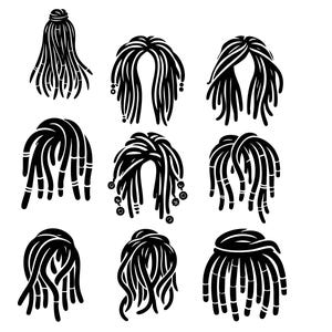 Dreadlocks SVG Bundle, Dreadlocks Dxf, Dreadlocks Png, Dreadlocks ...