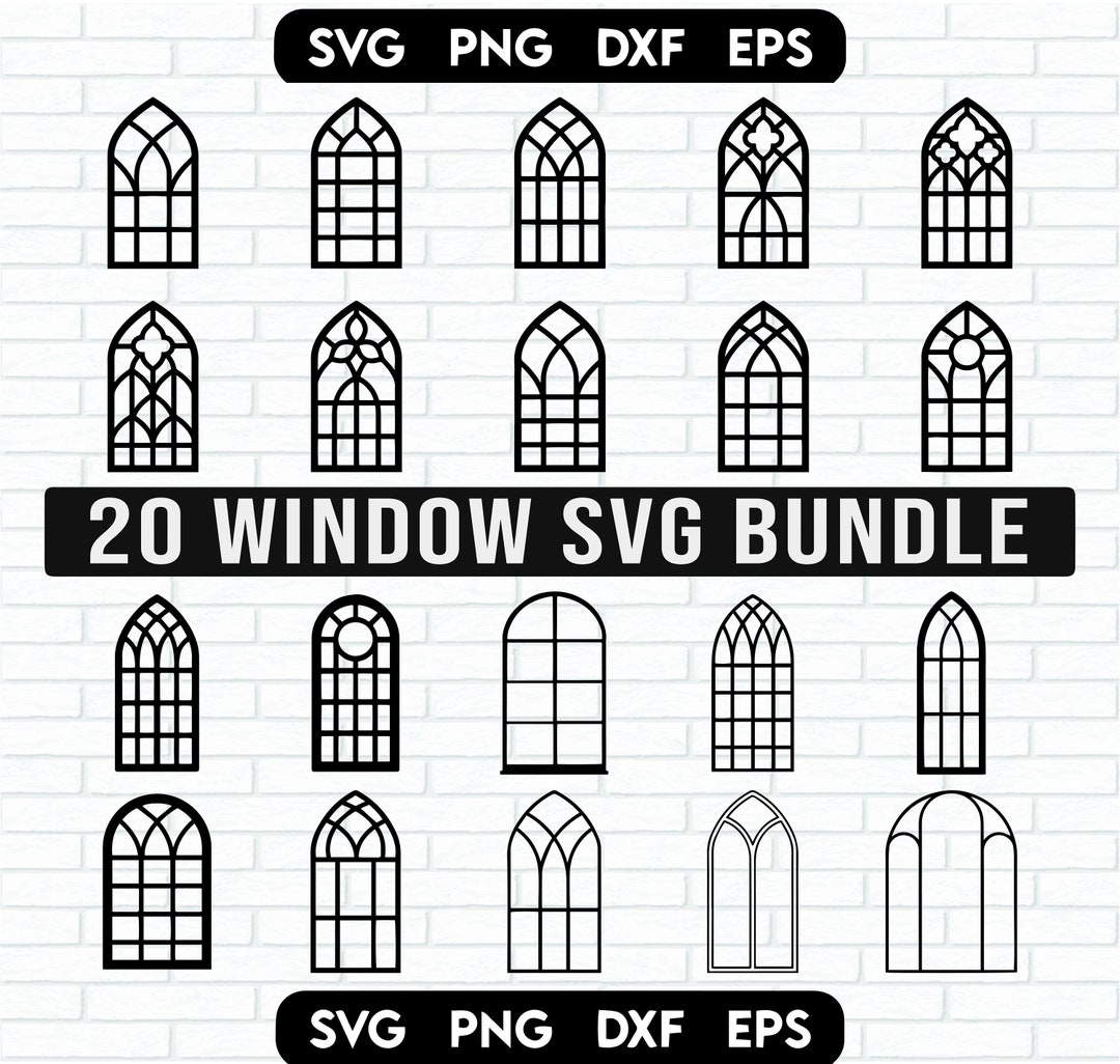 Window SVG Bundle, Window Dxf, Window Png, Window Eps, Window Vector ...