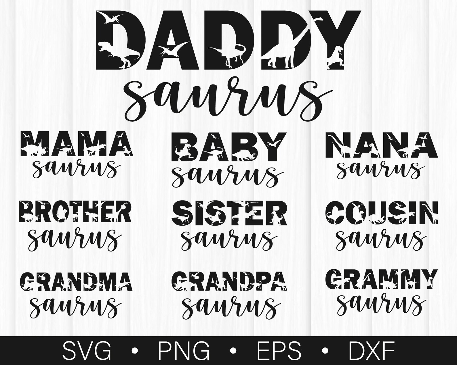 Family Saurus Svg Mama Saurus Svg Dinosaur Family Svg - Etsy