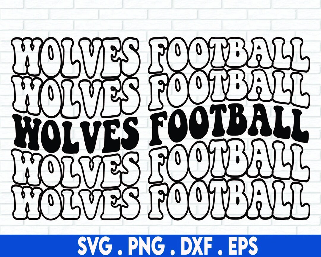 Wolves Football SVG File, Hand Lettered SVG, Cricut SVG, Silhouette Svg ...
