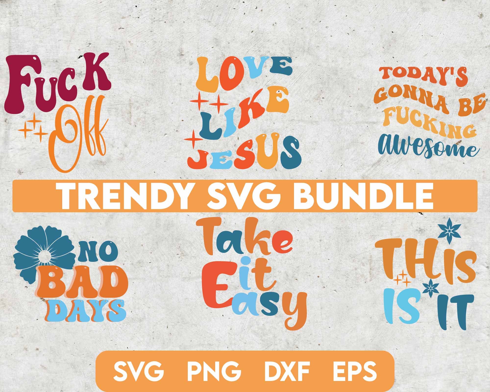 Trendy SVG Bundle Boho SVG Hippie Svg Retro Summer Svg - Etsy