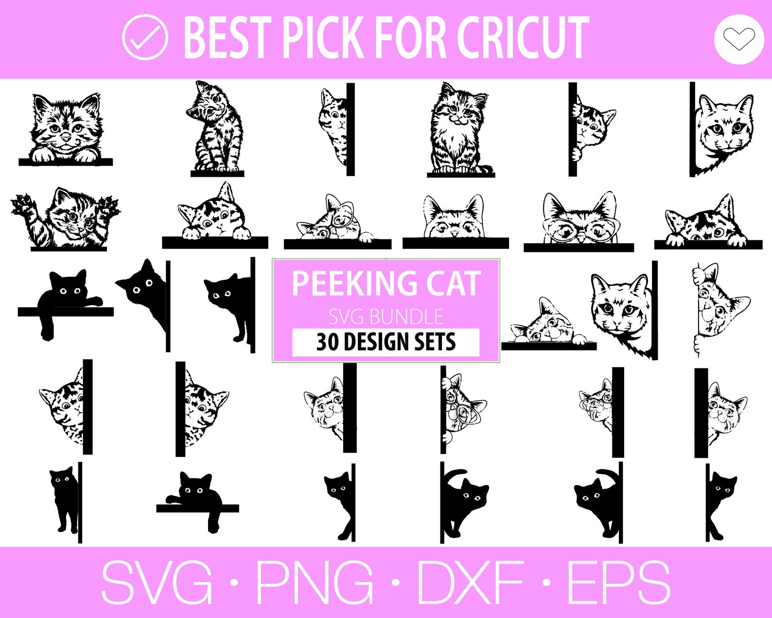 Peeking Cat Svg Cat SVG Black Cat Svg Peeking Cat Clipart - Etsy