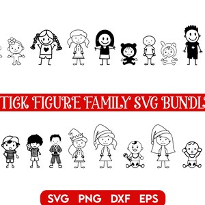 Stick Family SVG Bundle, Stick Family Cut Files, Stick Figure Svg ...