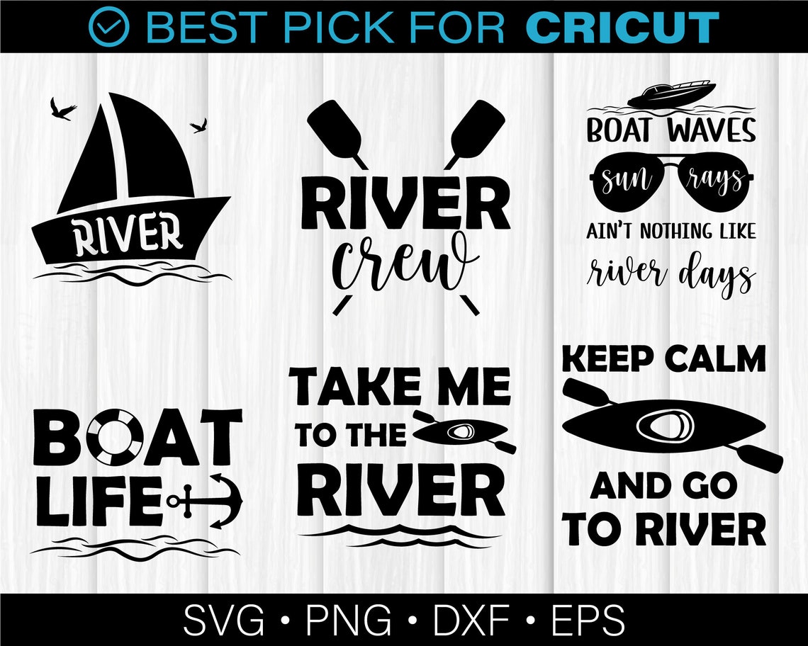 River SVG Bundle, River Life Svg, River Junkie Svg, Fishing Svg, River ...