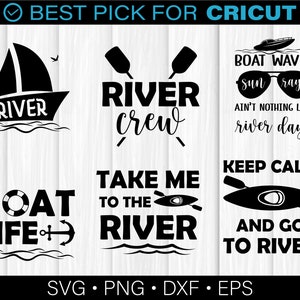 River SVG Bundle, River Life Svg, River Junkie Svg, Fishing Svg, River ...