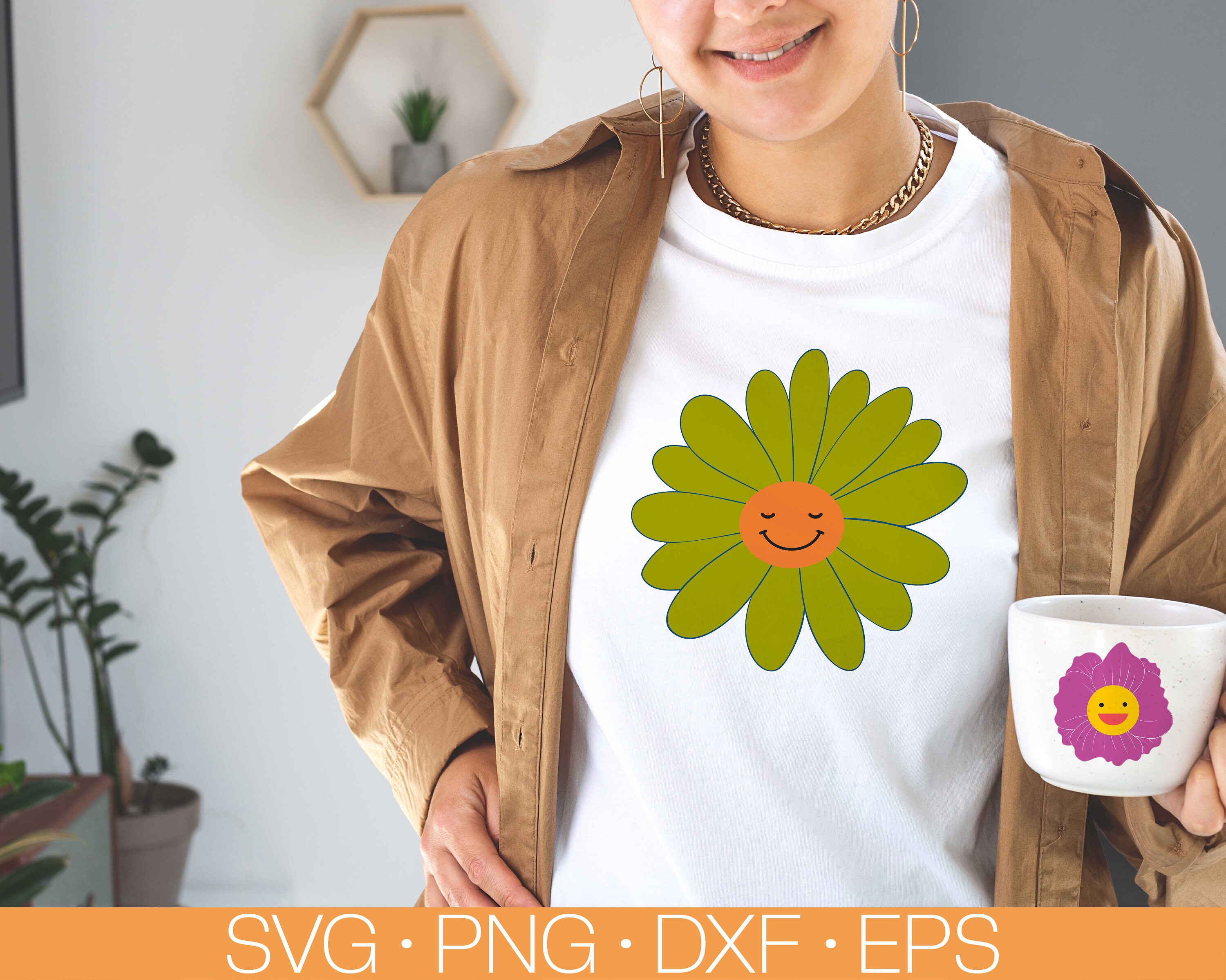 Retro Smiley Flowers Svg Bundle Groovy Smiley Flower Svg - Etsy Israel