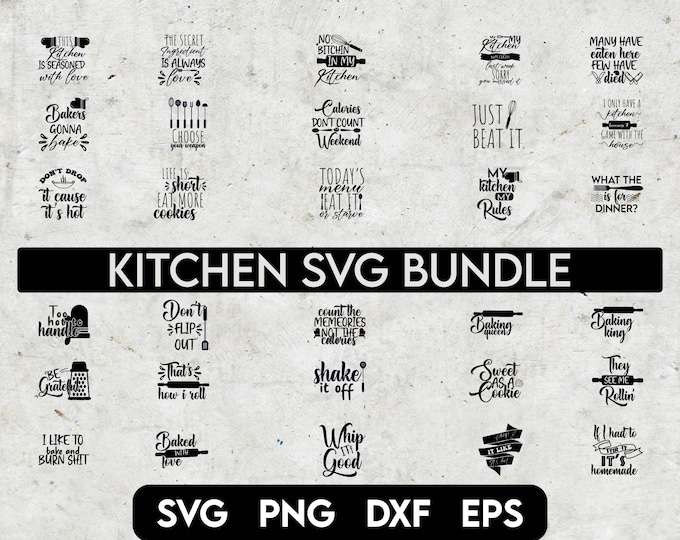 Kitchen Svg, Kitchen Svg Bundle, Baking Svg, Cooking Svg, Kitchen ...