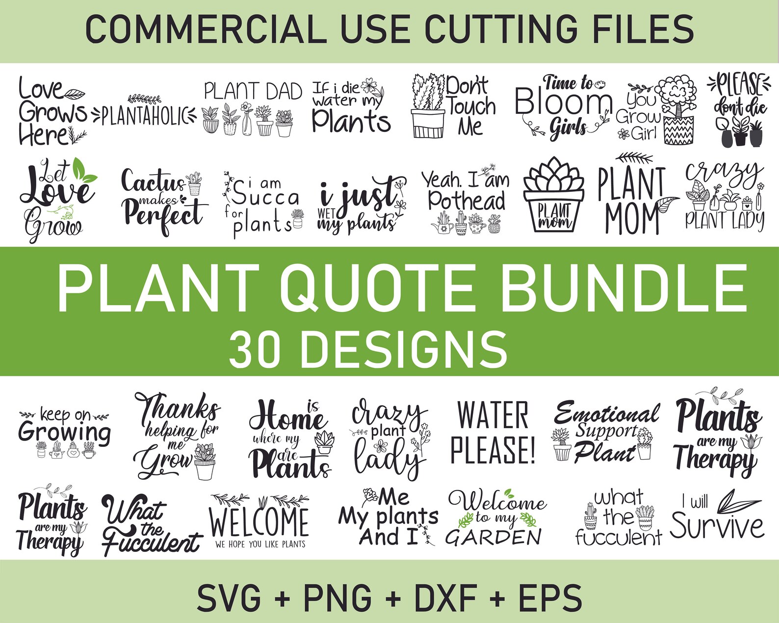 Plant Lover SVG Bundle Plant Svg Plant Quotes Svg | Etsy