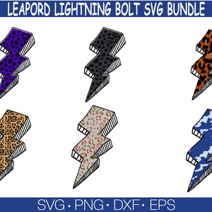 Leopard Lightning Bolt Svg Bundle, Leopard Lightning Bolt Png ...
