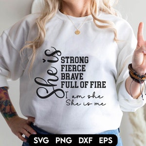 She is Me SVG Bundle, Postive Quotes Svg, Woman Affirmation Svg ...