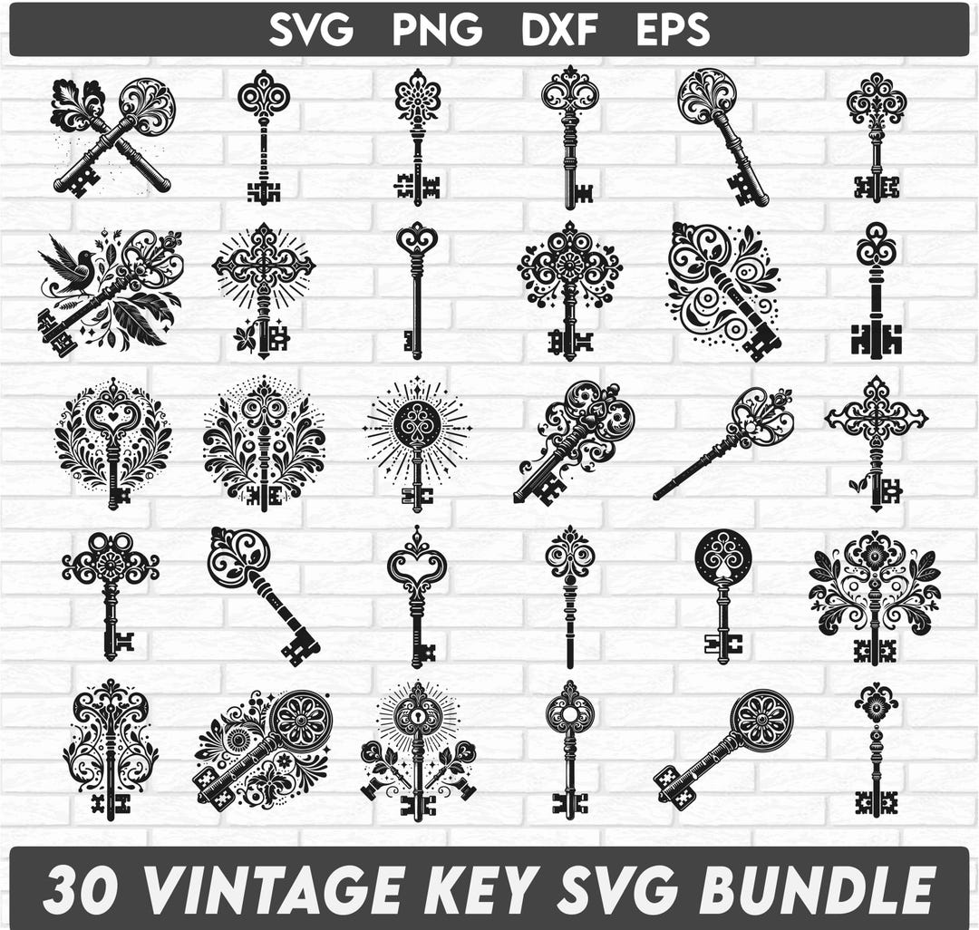 Key SVG, Key Clipart, Keys Svg Bundle, Magic Key Svg, Vintage Key Svg ...