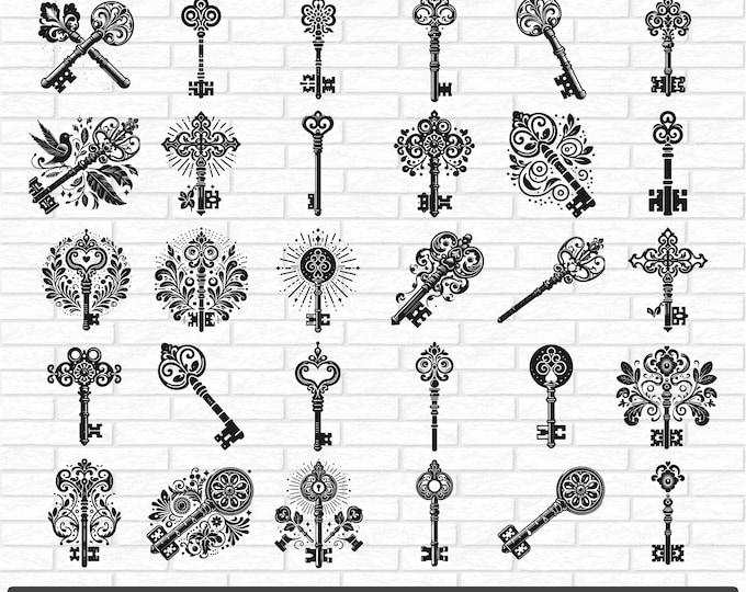 Vintage Key Svg, Flying Key Svg, Key With Wings Svg, Magic Key Clipart ...