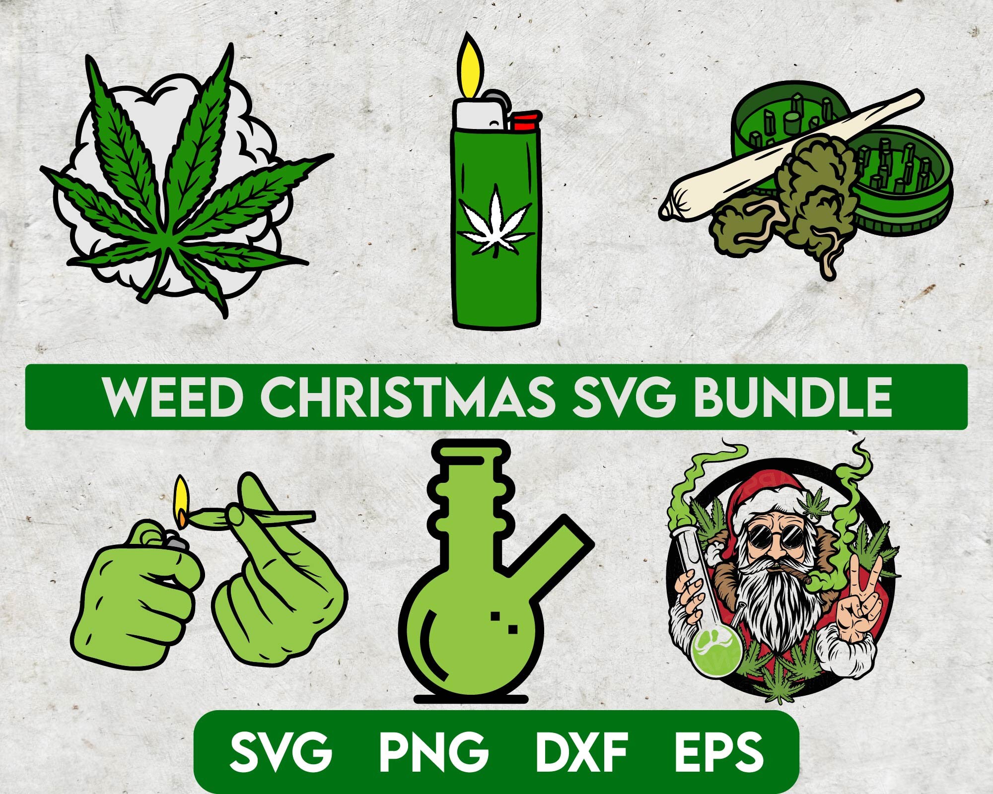 Weed Christmas BUNDLE SVG, Xmas Cannabis Svg, Decor Quotes, Marijuana ...