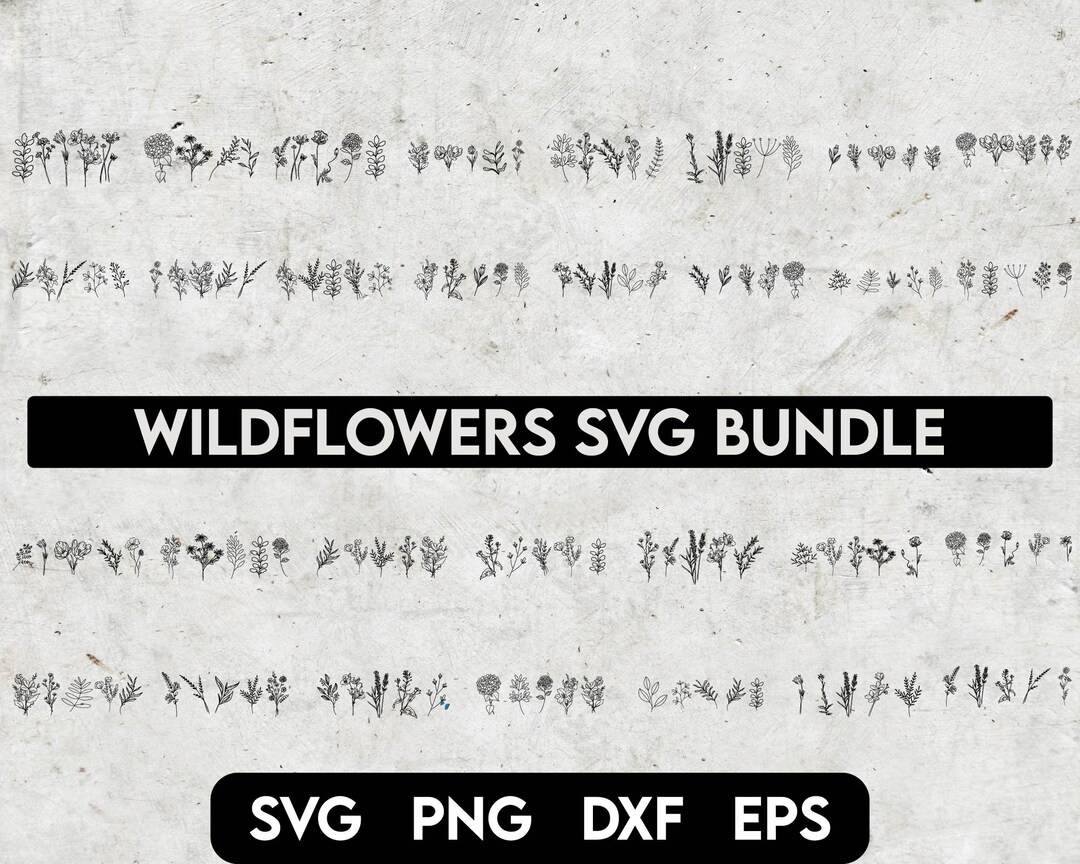 Wildflower SVG Bundle, Wildflower Vector, Wildflower Silhouette ...
