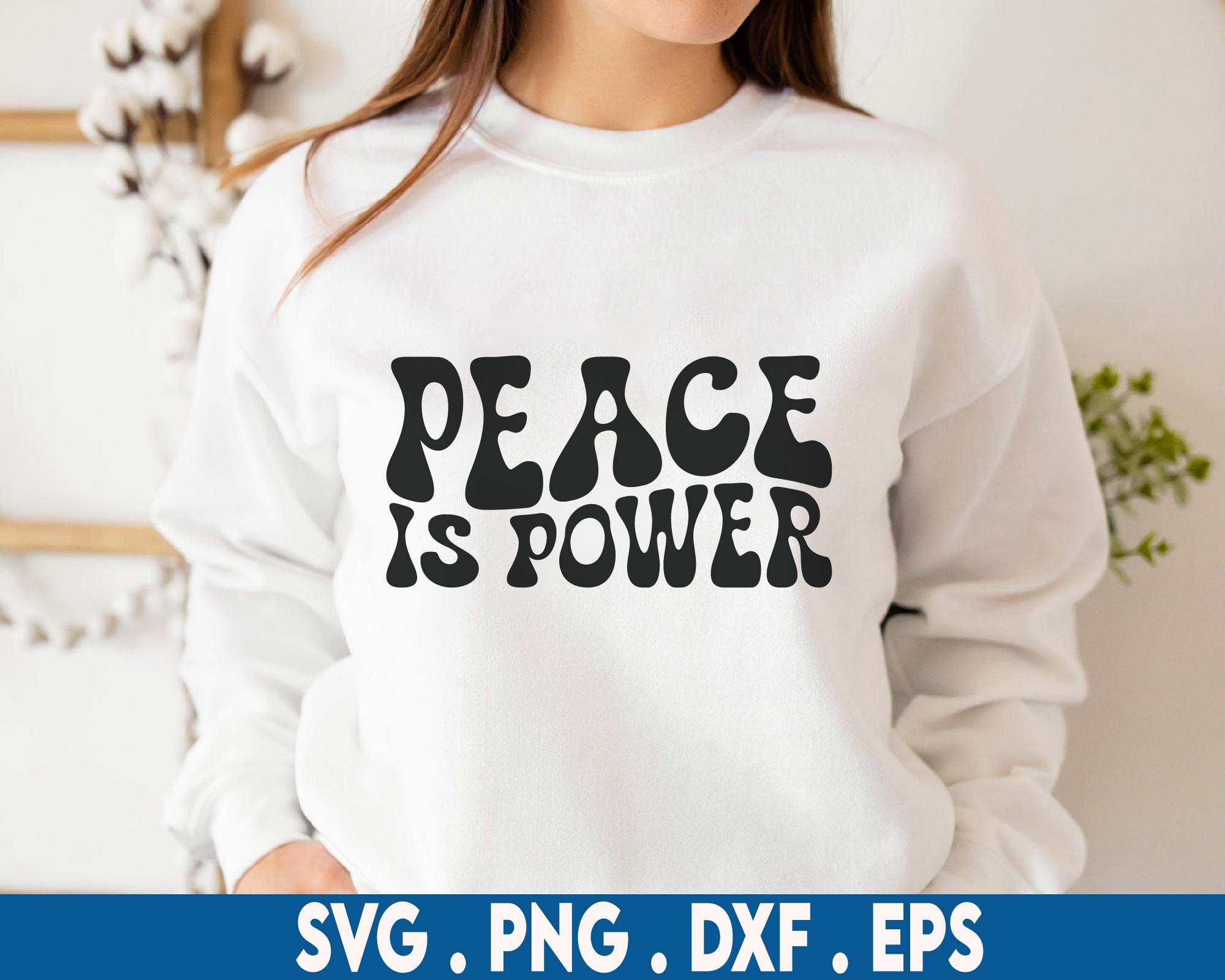 Peace is Power SVG Motivational Svg Friends Svg Positive - Etsy UK