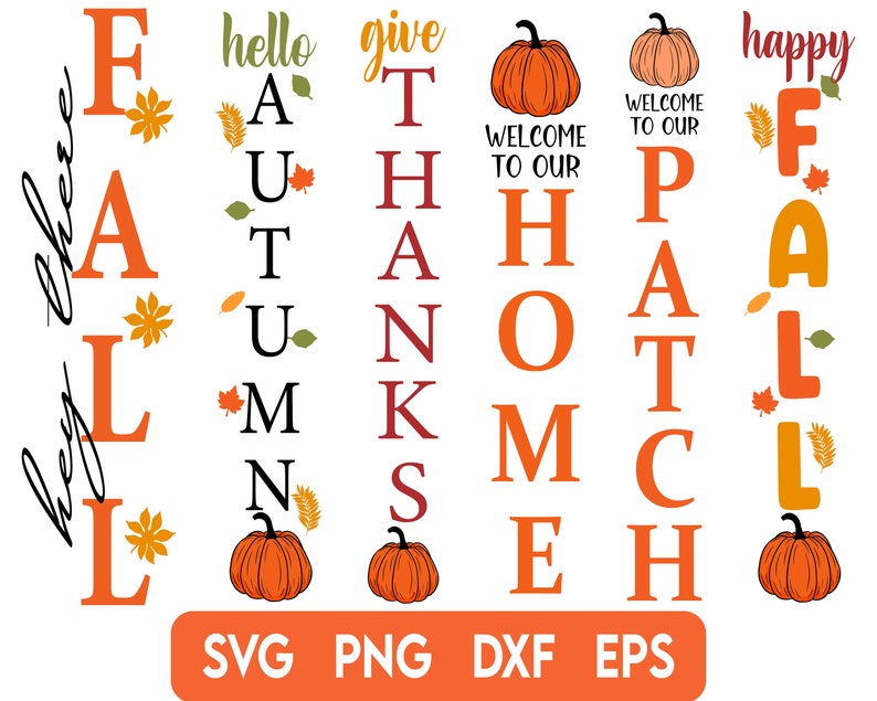 Fall Porch Sign Svg Bundle, Welcome Fall Svg, Halloween Svg, Autumn ...