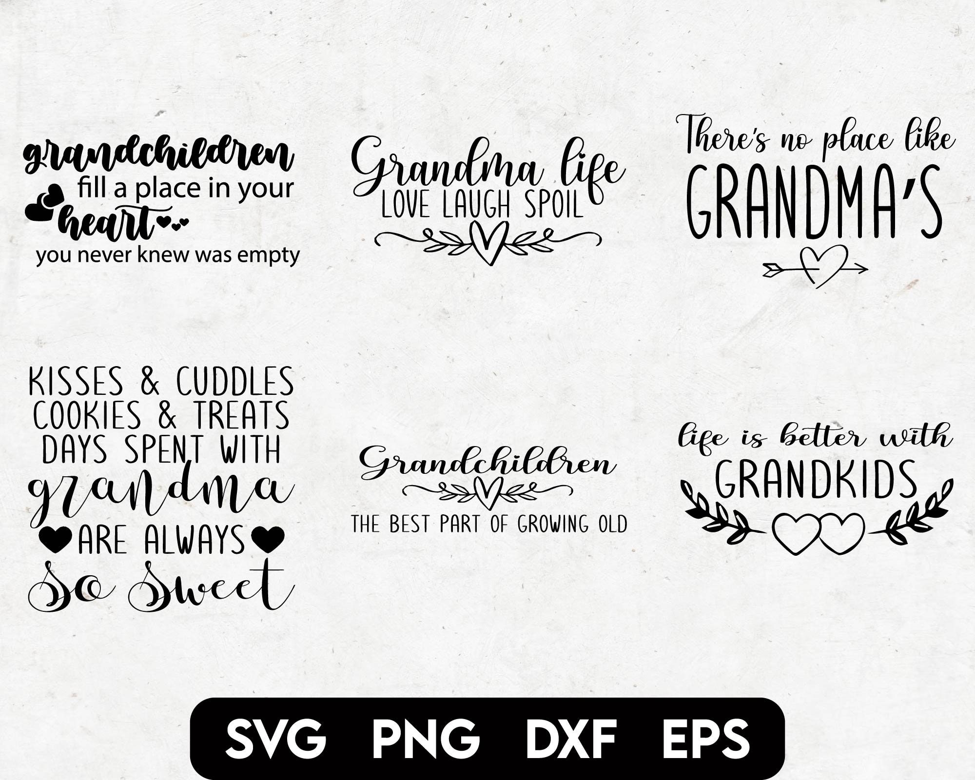 Grandparents Svg Bundle, Grandma Svg Bundle, Nana Svg Bundle, Grandkids ...