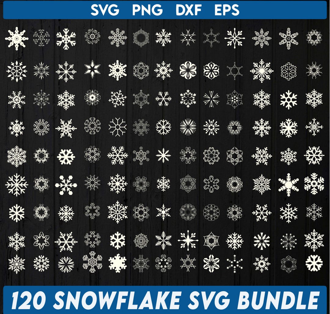 Snowflake Svg, Snowflake Svg Bundle, Snowflake Clipart, Snowflake Cut ...
