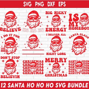 Santa SVG Bundle, Christmas SVG Files for Cricut, Santa Christmas ...
