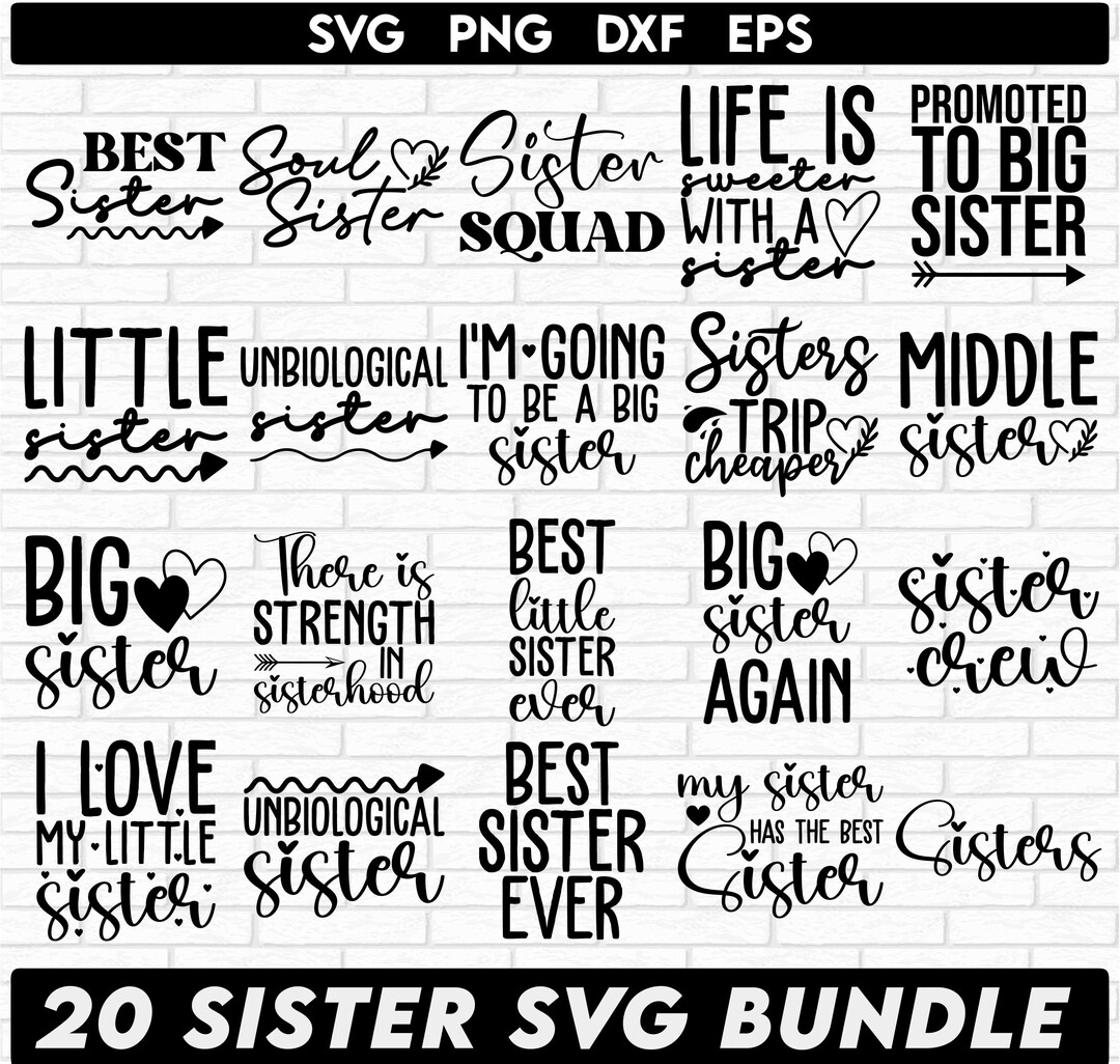Sister Svg Bundle, Sister Svg, Sister Friends Svg, Friendship Svg ...