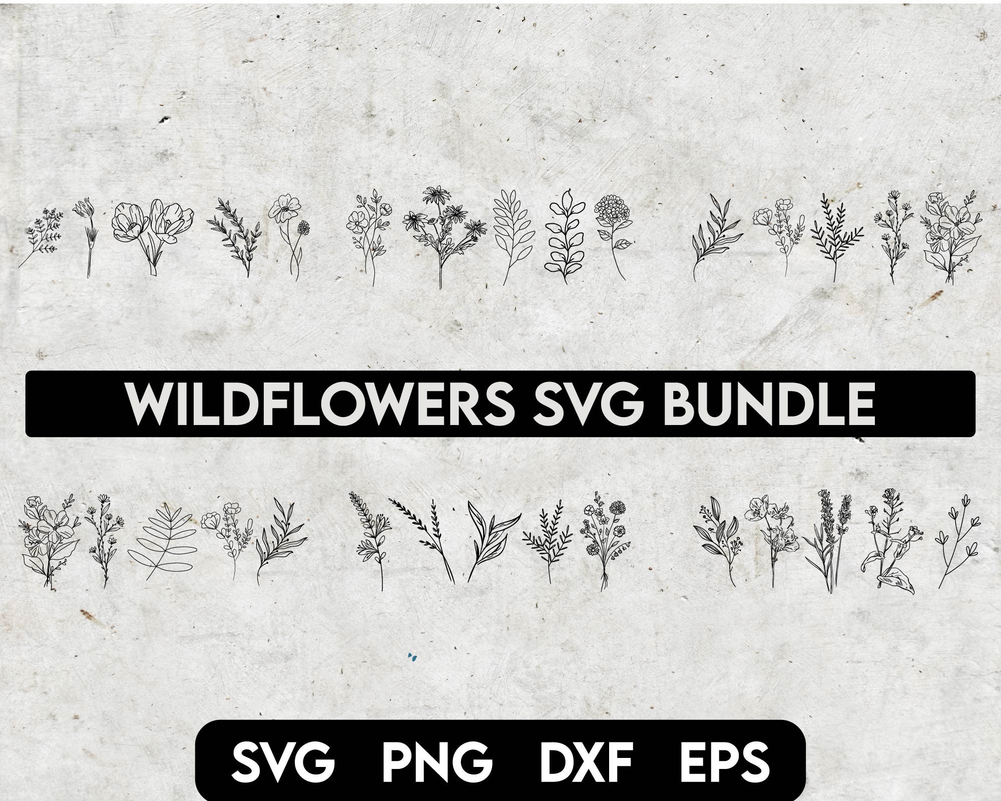 Wildflower SVG Bundle Wildflower Vector Wildflower - Etsy