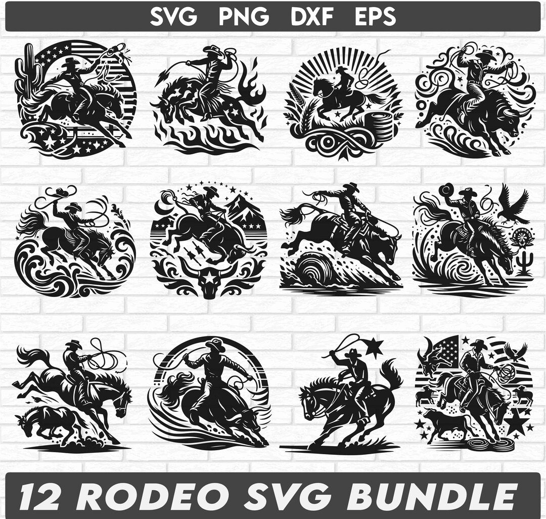 Rodeo SVG Bundle, Rodeo Dxf, Rodeo Png, Rodeo Vector, Rodeo Clipart ...