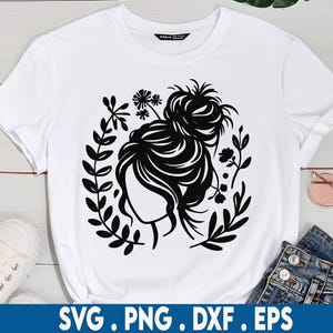 Messy Bun Plant Lady SVG Bundle, Messy Bun SVG Bundle,bun Hair Svg ...