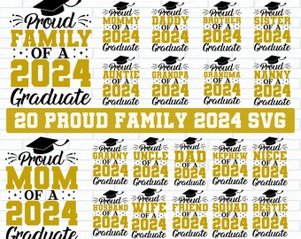 Proud Family of 2024 Graduate SVG Bundle, Proud Graduate Family Png ...