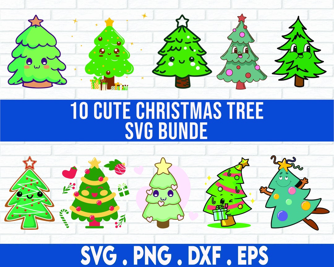 Cute Christmas Tree SVG Bundle, Girls Christmas SVG, Christmas Lights ...