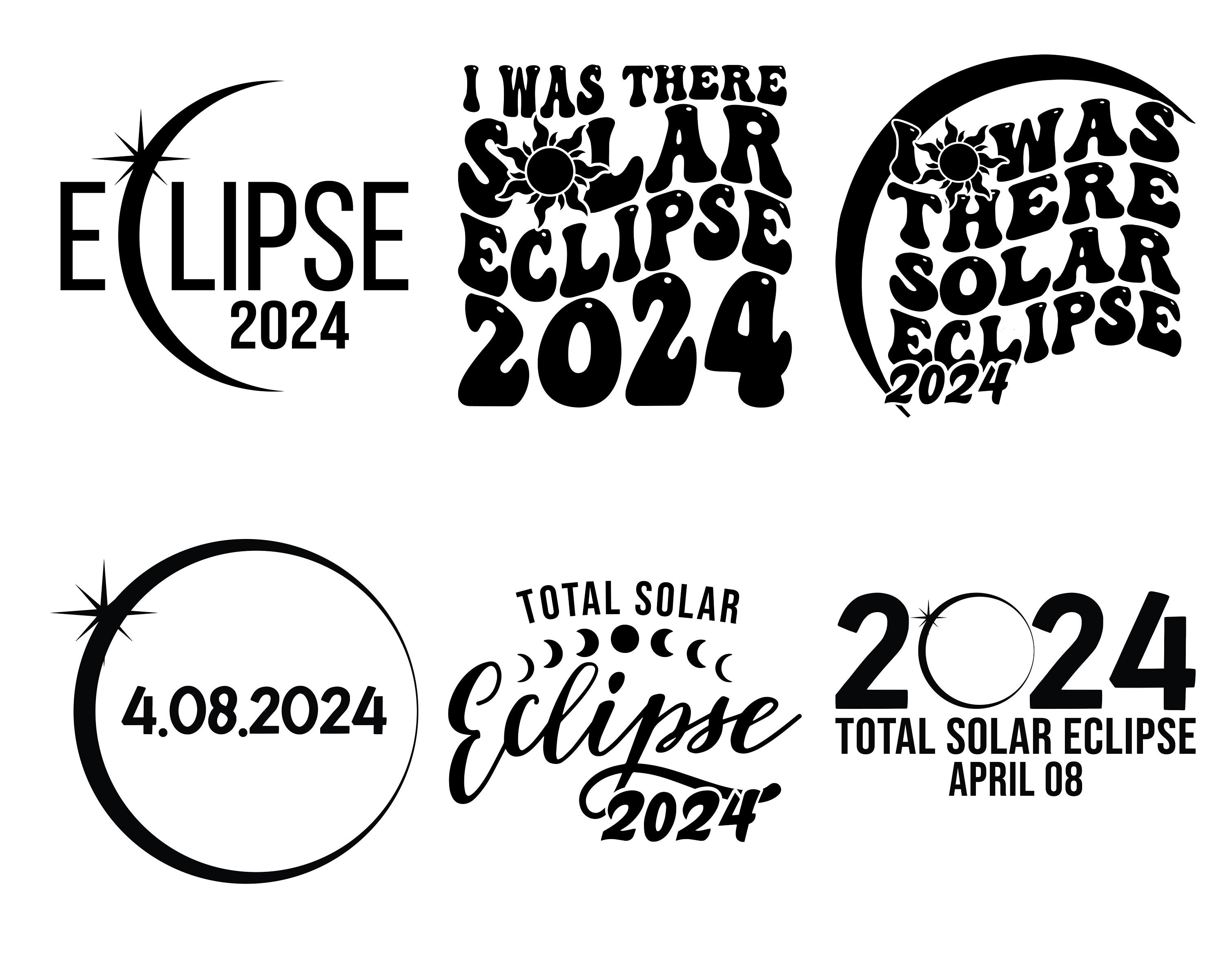 Solar Eclipse 2024 Svg Bundle, 2024 Eclipse Shirt Svg, Solar Eclipse ...