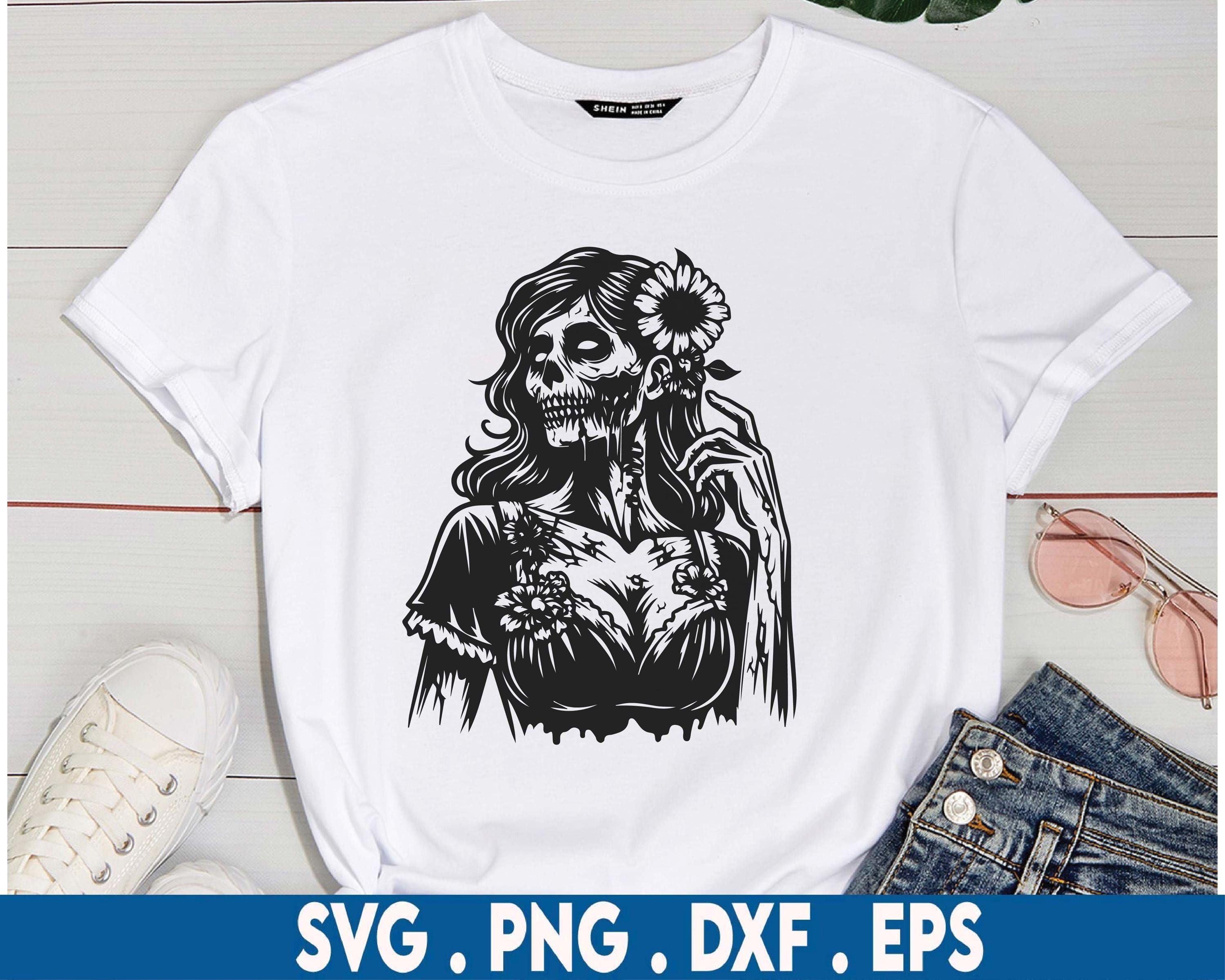 Zombie Lady SVG Bundle, Zombie Svg, Halloween Svg Bundle, Cute Zombie ...