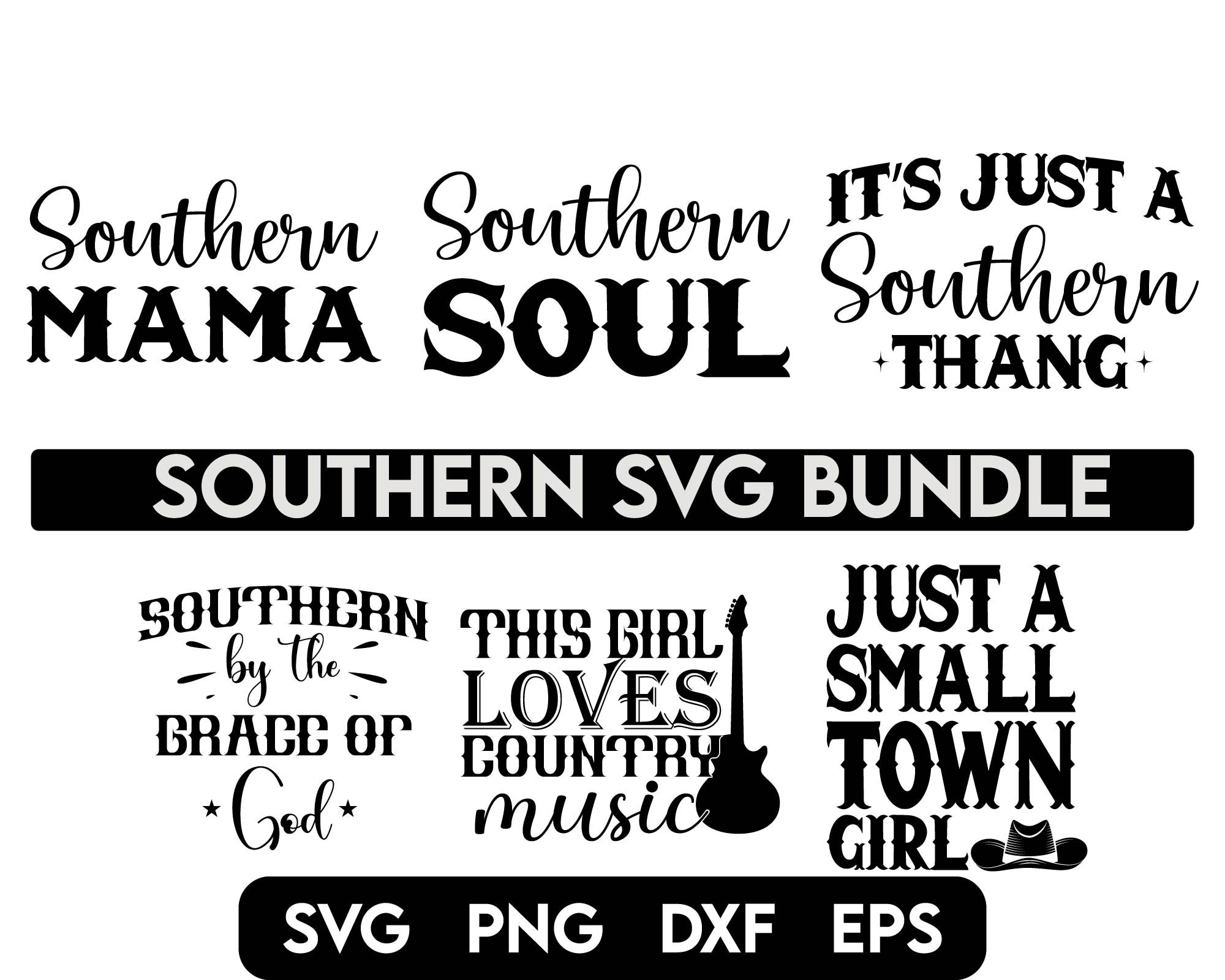 Southern SVG Bundle, Southern Girl, Southern Svg, Country Svg, Cowgirl ...